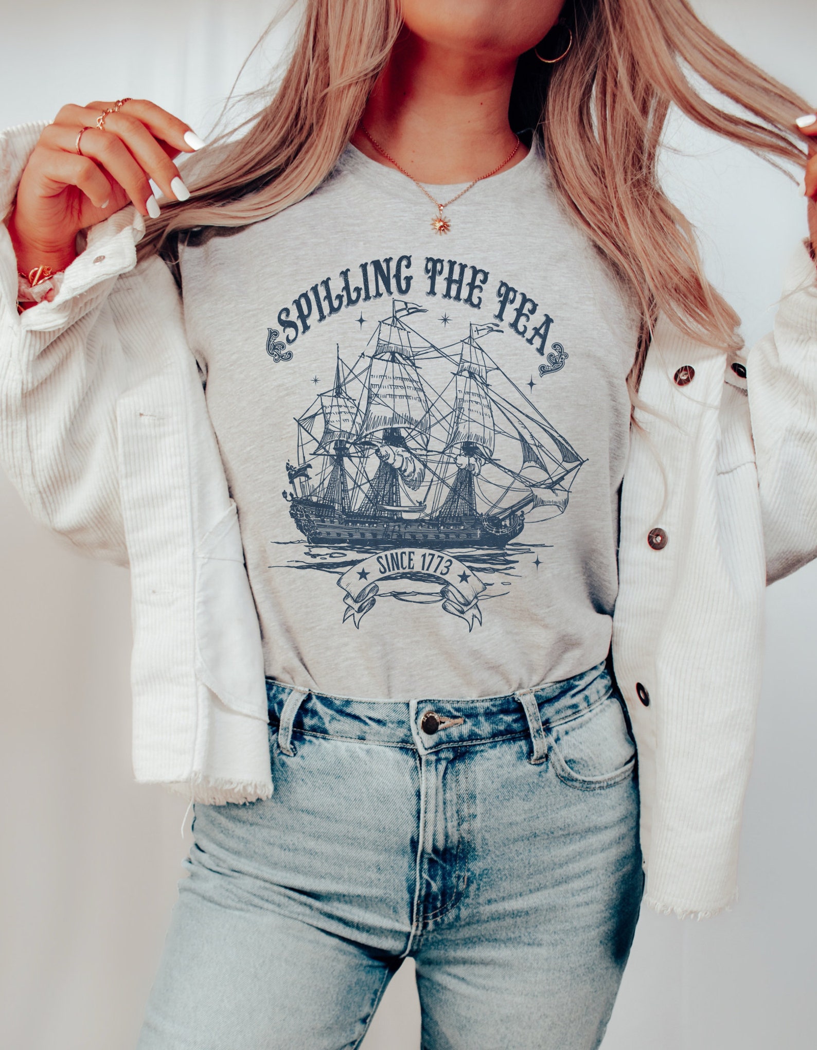 4th of July Spilling the Tea 1773 Shirt, Patriotic Shirt, Independence ...