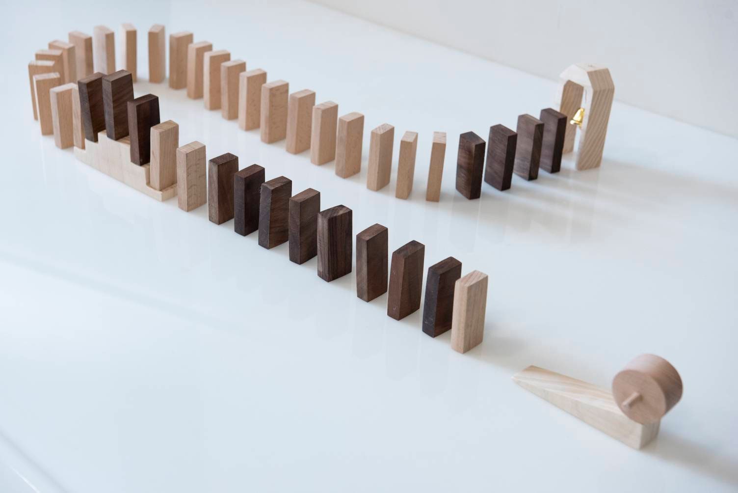 Wooden Domino Set 44 Pieces Dominoes Organic Wooden Block - Etsy