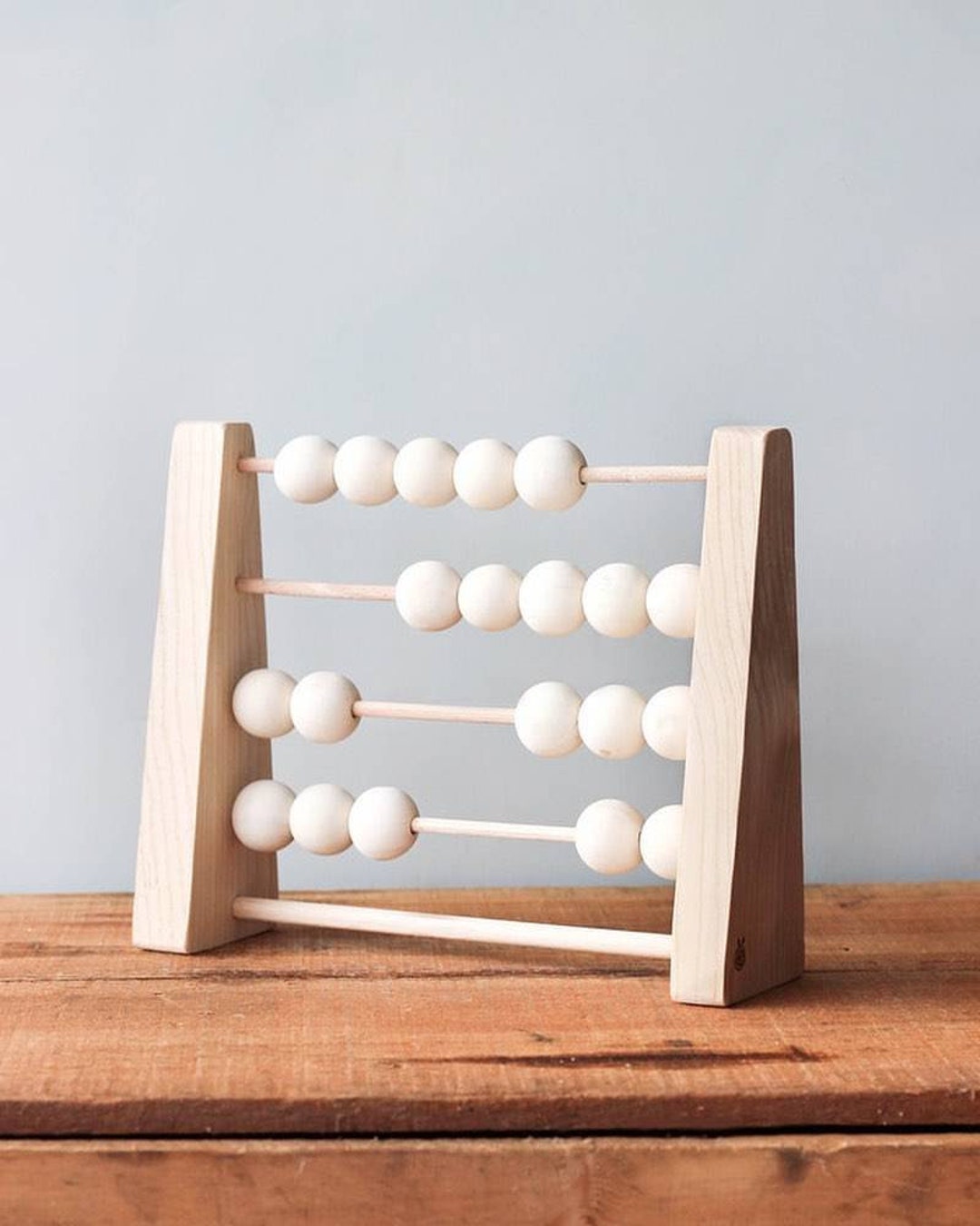 Abacus Wood Wooden Counting, Wood Abacus, Montessori Waldorf Learning ...