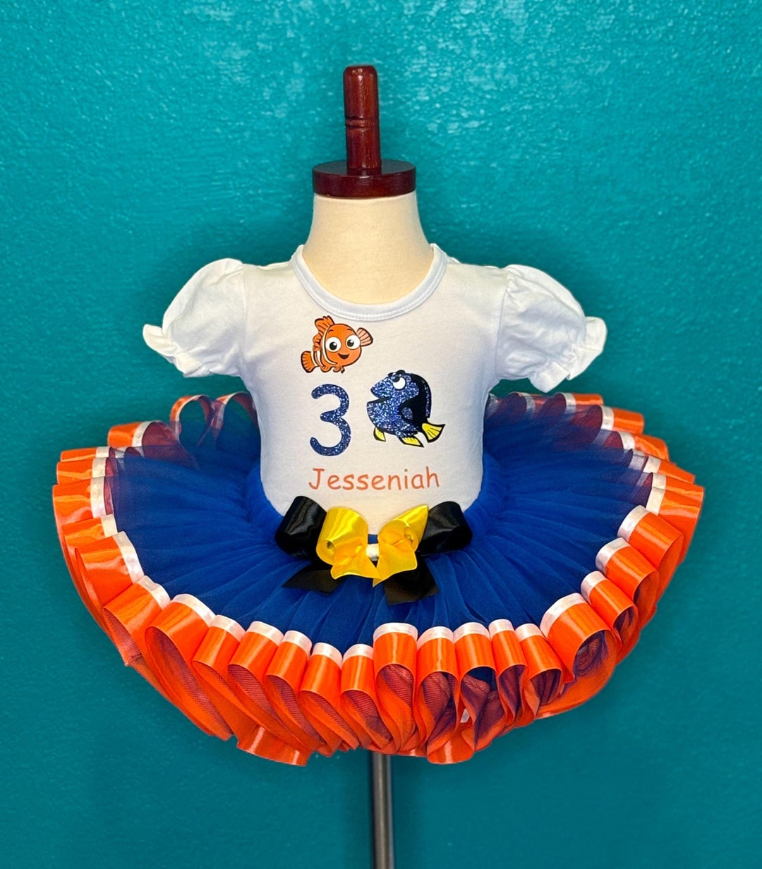 Finding Nemo Inspired Personalized Birthday Tutu Outfit Dress Girl Gift ...