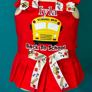 Back to School Bus Pageant Tutu Dress Costume Set - Etsy
