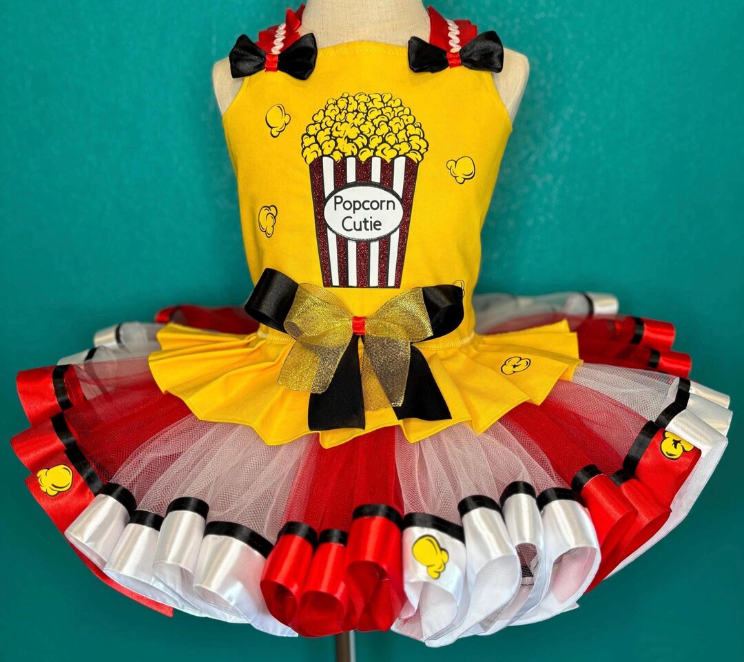 Popcorn Dress Movie Theater Tutu Outfit Girl - Etsy