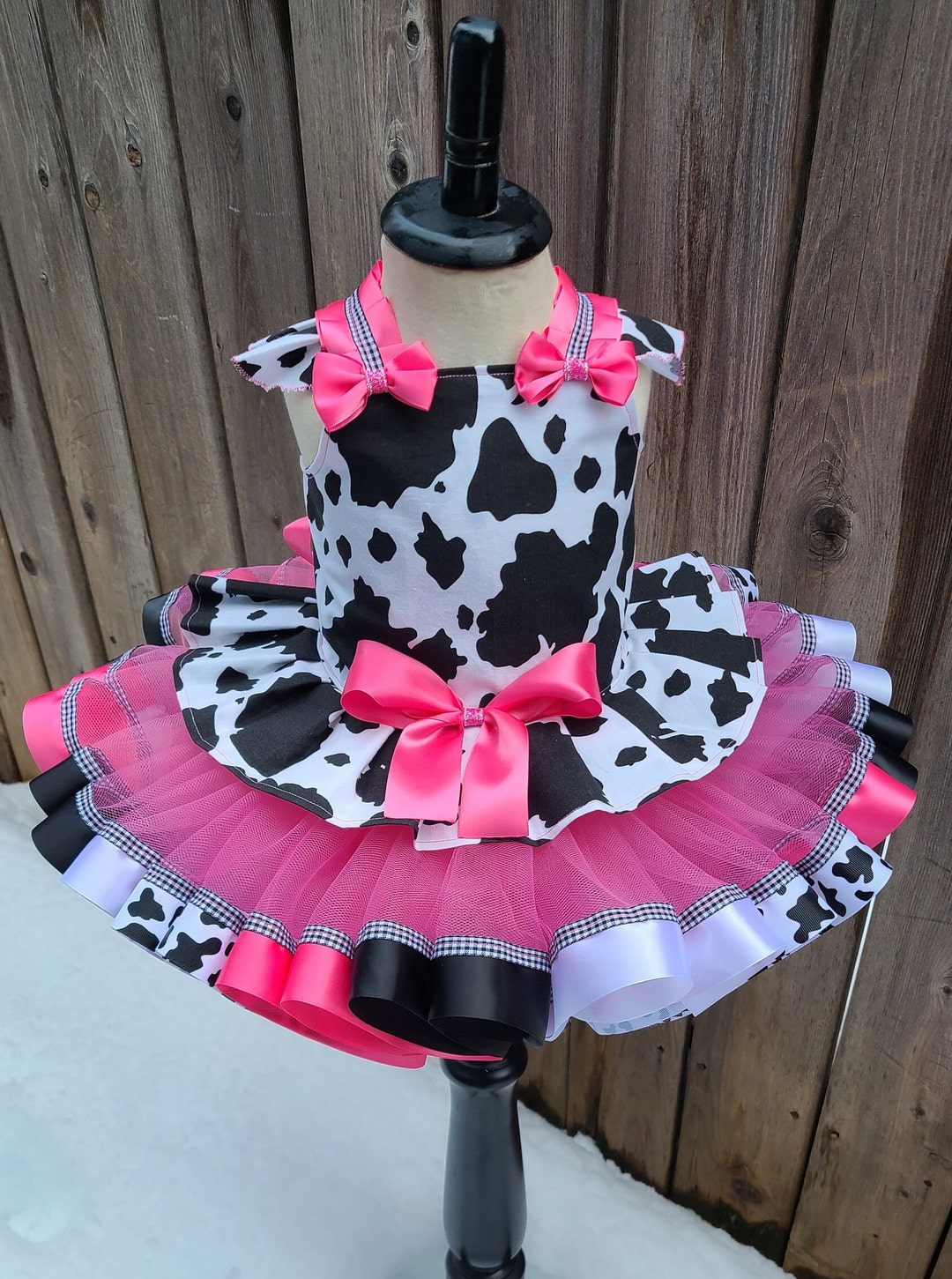 Cowgirl Birthday Tutu Outfit, Farm Pageant Costume Dress, Barnyard Baby ...
