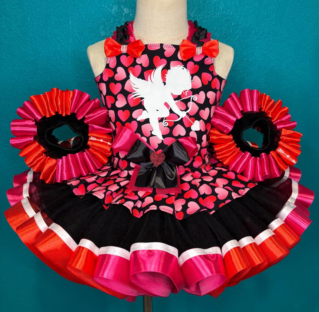 Cupid Valentines Pageant Tutu Outfit Dress Gift Set Girl MADE TO ORDER ...