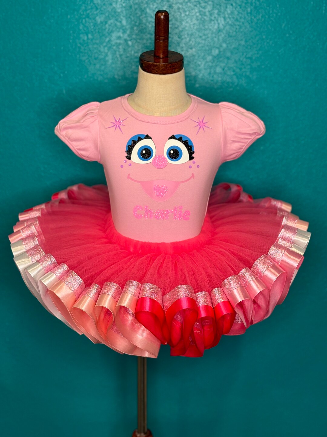 Pink Puppet Girl Personalized Tutu Outfit Set - Etsy