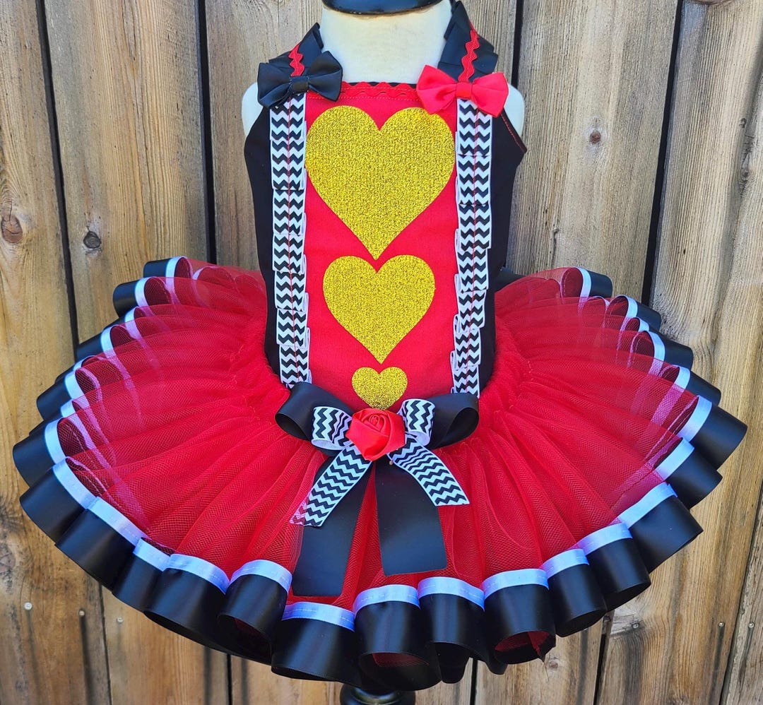 Queen of Hearts Wonderland Inspired Tutu Pageant Outfit Birthday ...