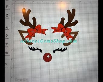 Reindarlin Reindeer Girl Christmas SVG Eps Dxf Png File for Cutting ...