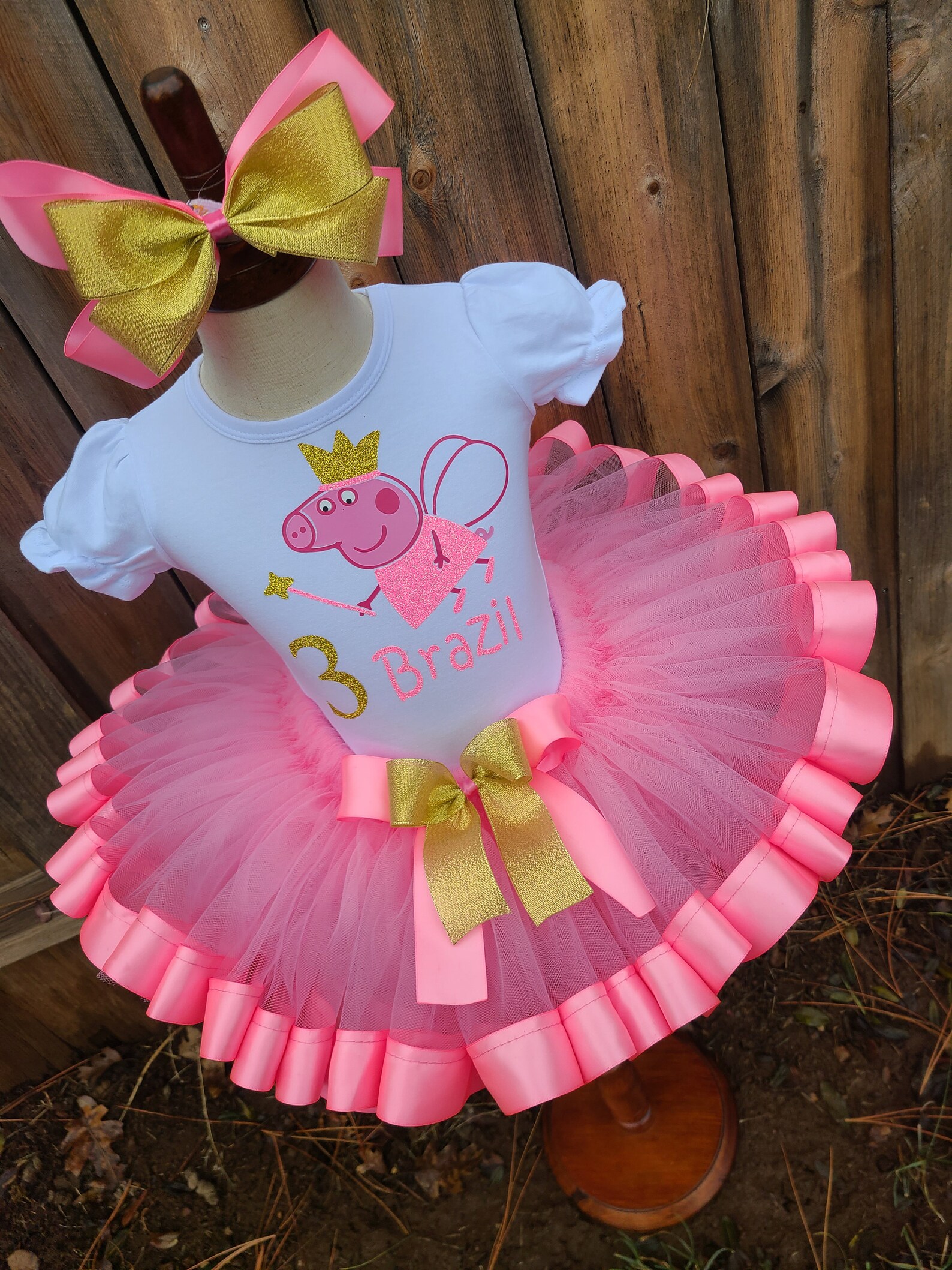Peppa Pig Birthday Outfit Peppa Pig Tutu Peppa Pig Dress | Etsy