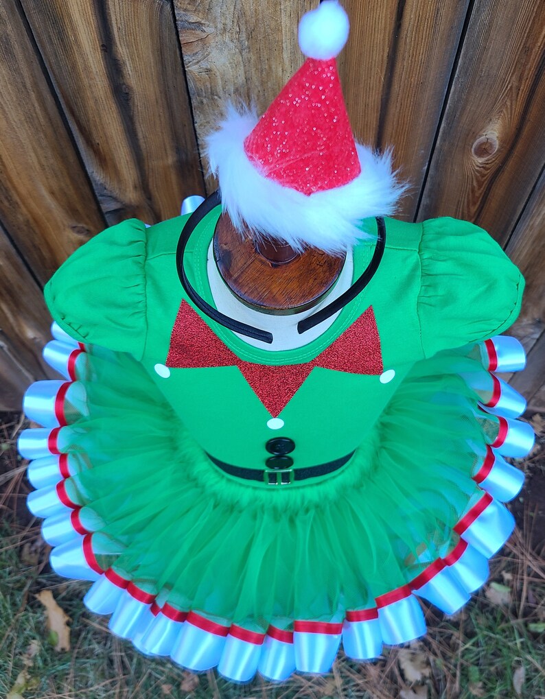 Elf Tutu Dress Pageant Costume Girl Gift Set - Etsy