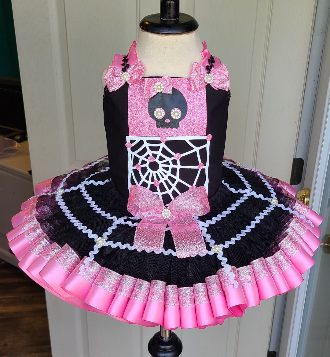 Pink Vampire Costumespiderweb Tutu Dresspink Bat Girl - Etsy