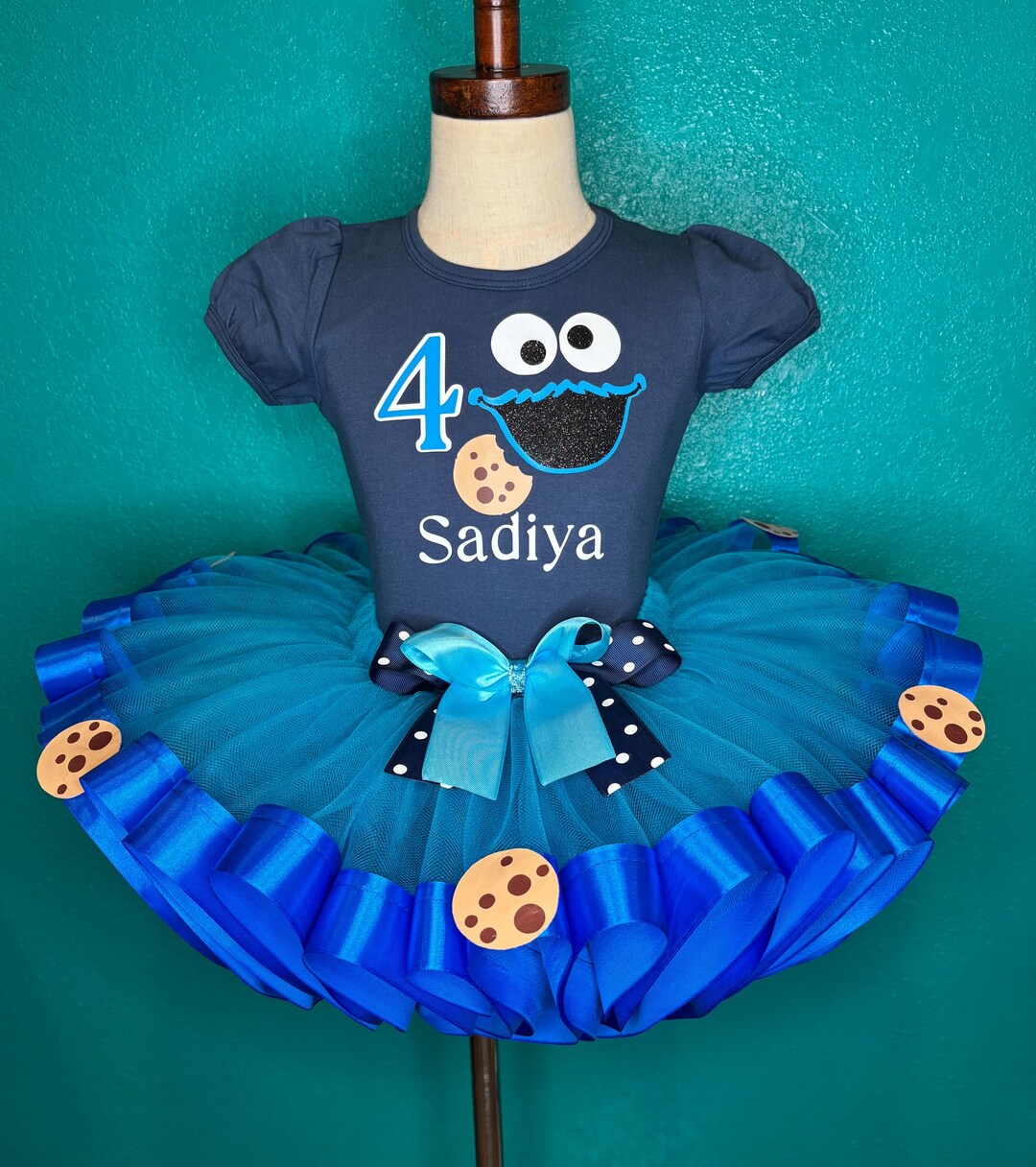 Cookie Puppet Personalized Birthday Tutu Outfit Costume Dress Girl Gift ...