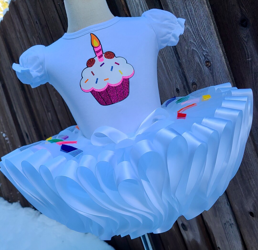 Customized Cupcake Cake Smash Birthday Girl Tutu Outfit Dress Gift Play ...
