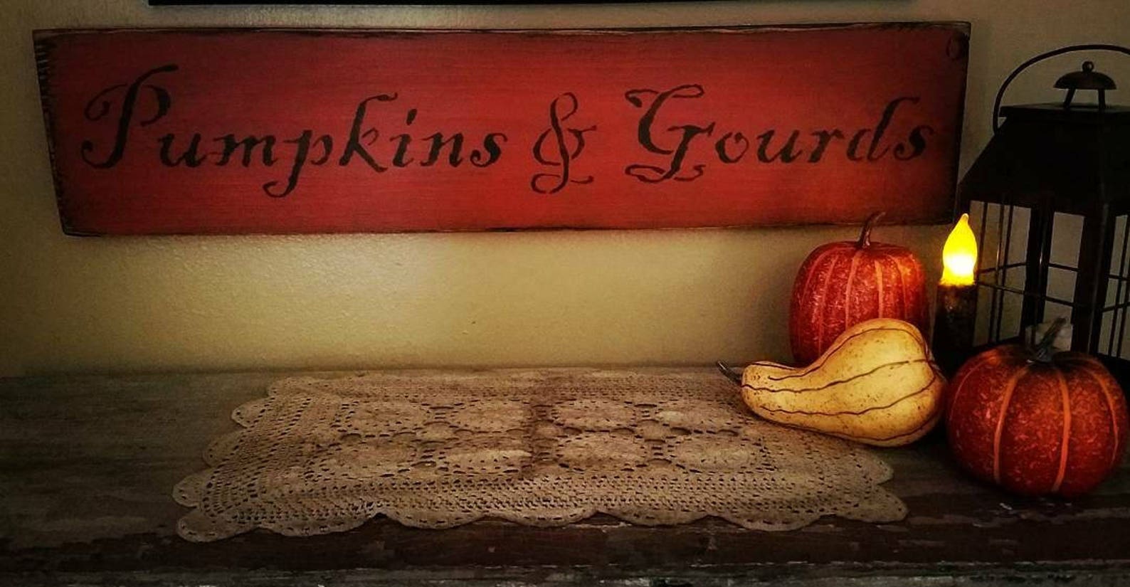 Primitive Fall Pumpkins & Gourds Sign - Etsy