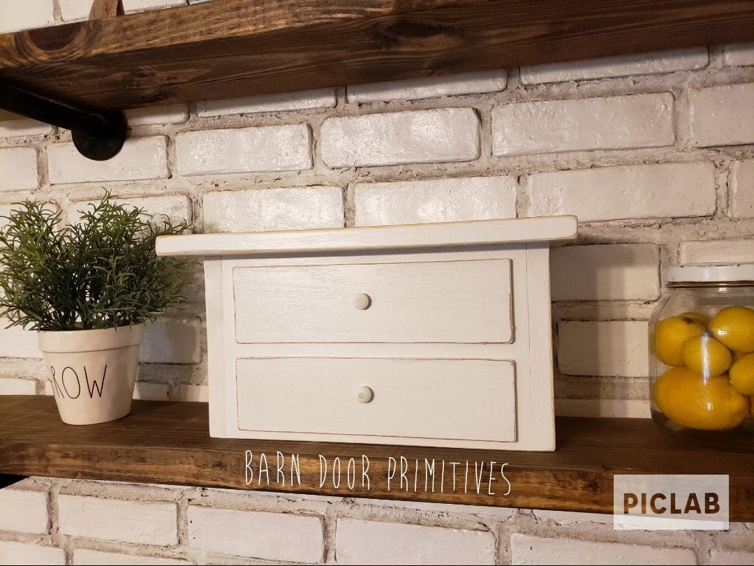 Farmhouse Distressed White 2 Slice Toaster Cover - Etsy