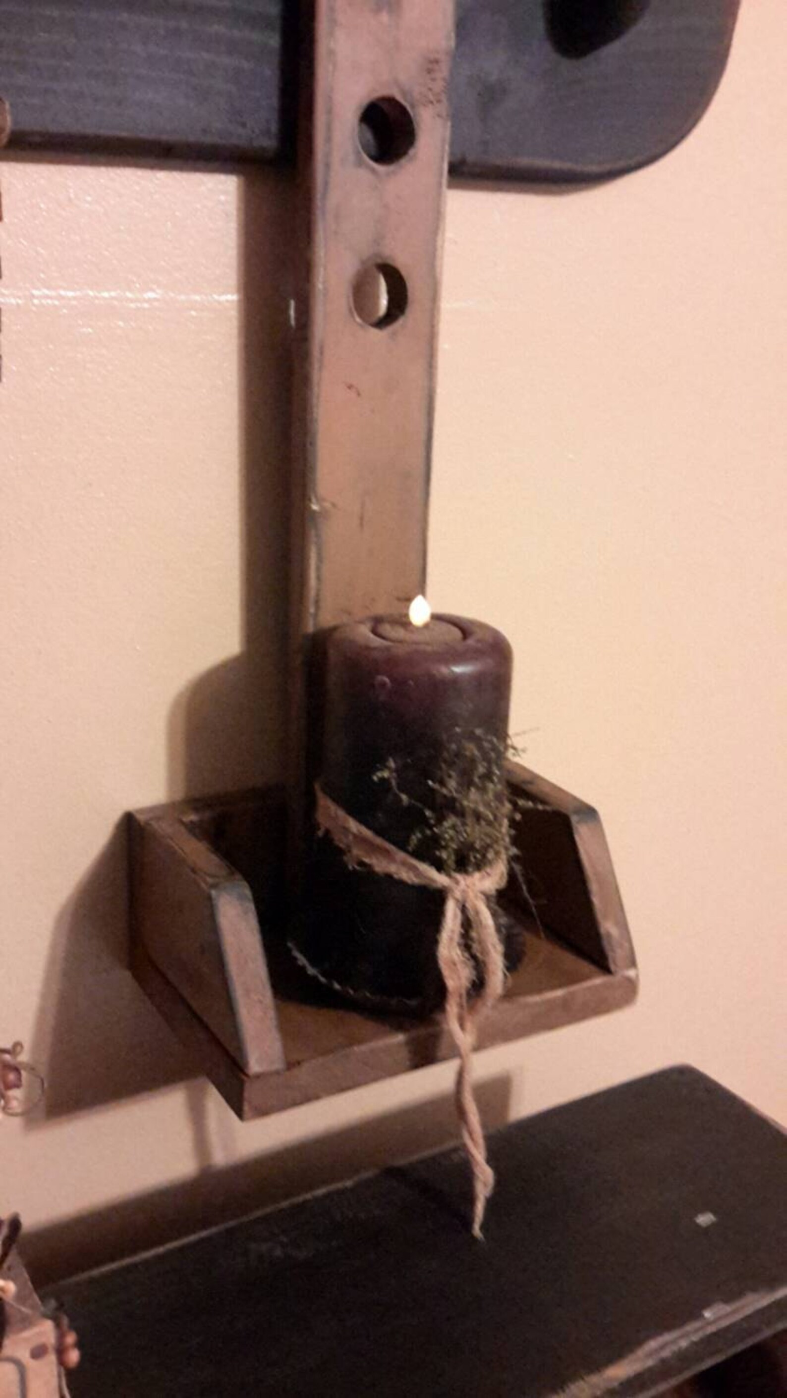 Primitive Shaker Style Peg Rack Candle Shelf - Large - Etsy