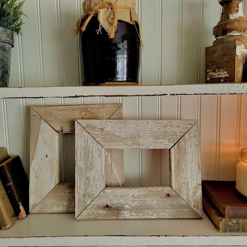 Salvage Wood White Frame - Etsy