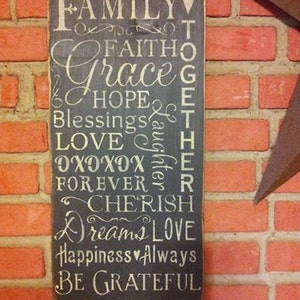 Primitive Family Typography Subway Art Sign - Etsy