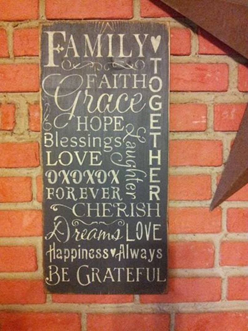 Primitive Family Typography Subway Art Sign - Etsy
