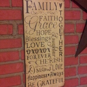 Primitive Family Typography Subway Art Sign - Etsy