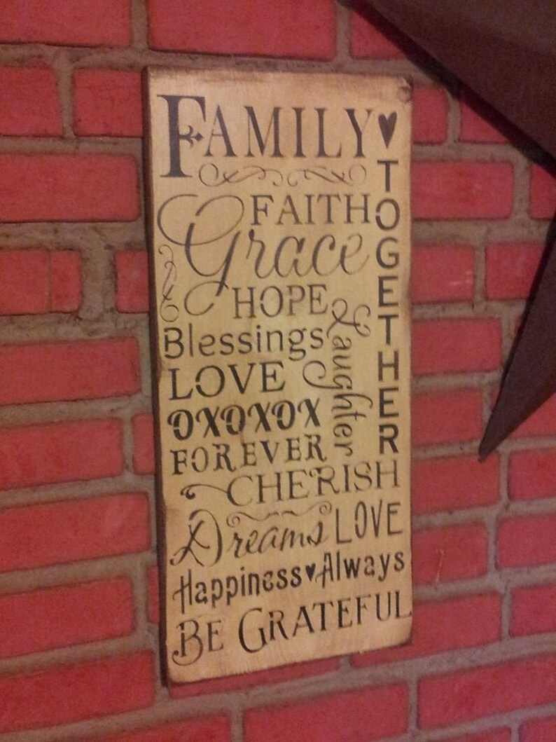 Primitive Family Typography Subway Art Sign - Etsy