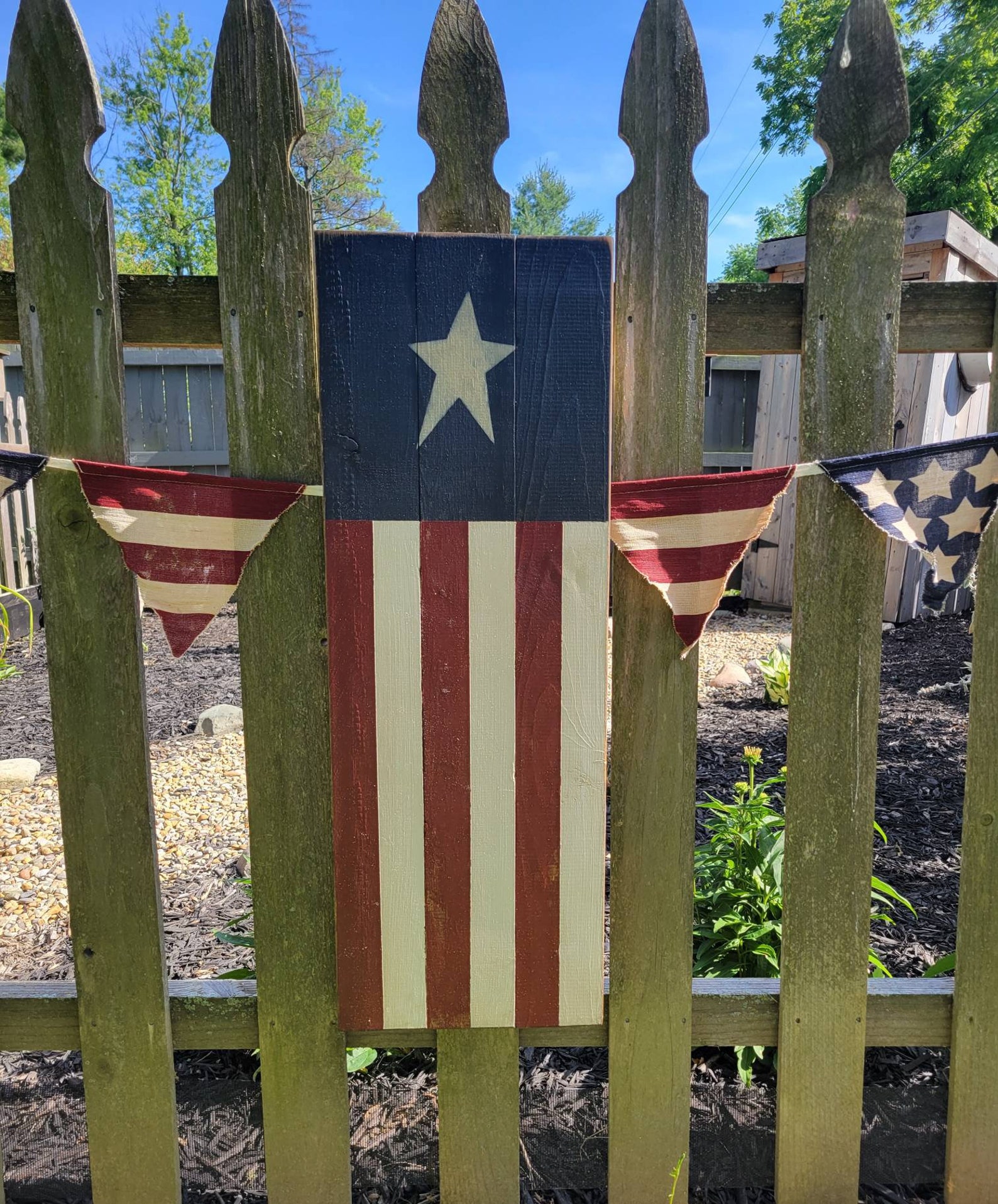 Long Primitive American Flag Sign - Etsy