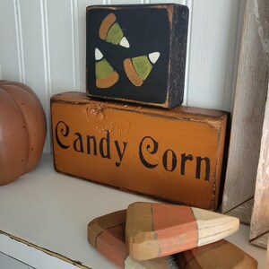 Primitive Candy Corn Blocks Sign Fall Halloween - Etsy