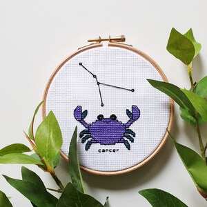 Cancer - Zodiac / Star Sign Cross Stitch - PDF Pattern, Instant ...