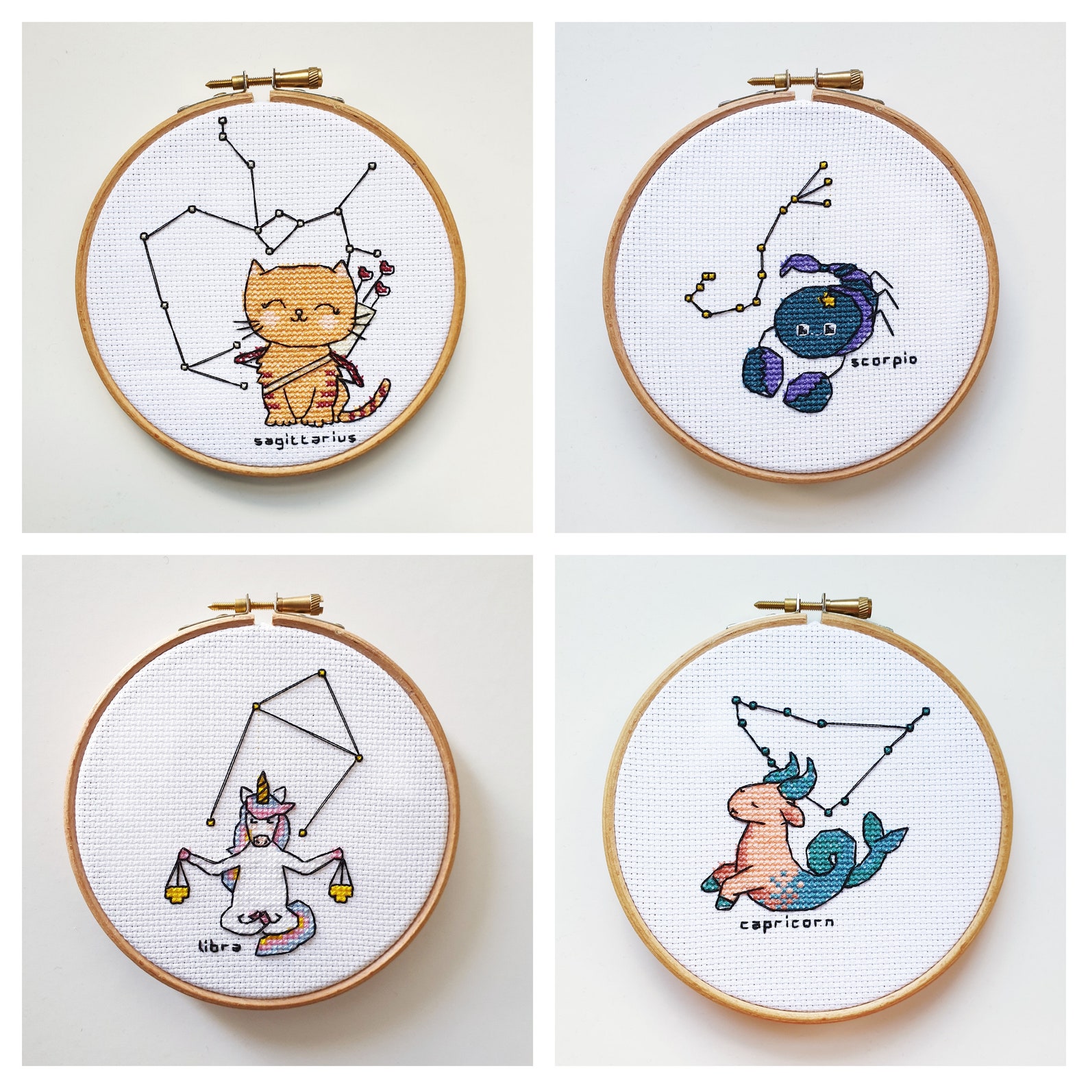 Zodiac / Star Sign Cross Stitch Bundle PDF Patterns Instant - Etsy