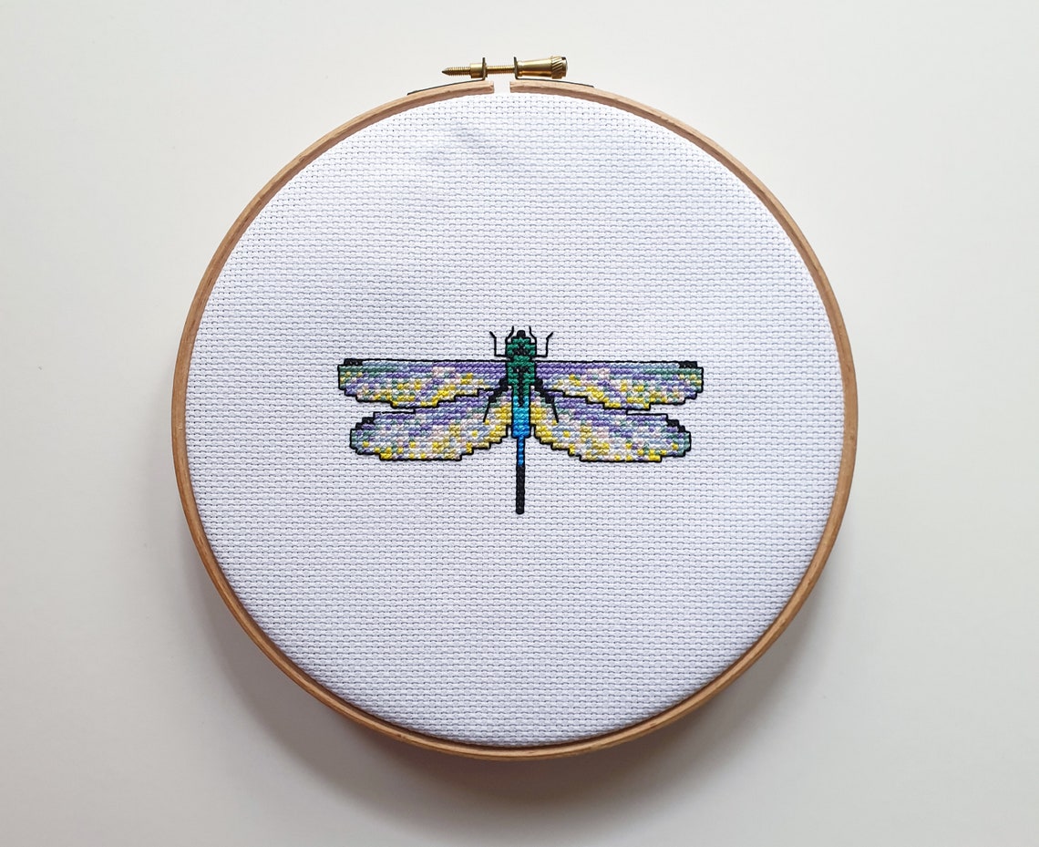 Dragonfly Cross Stitch PDF Pattern Instant Download | Etsy