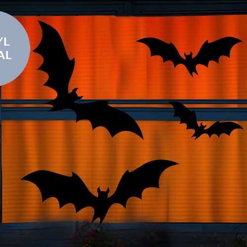 Halloween Bats Door Decal Nightmare Decorations Halloween | Etsy
