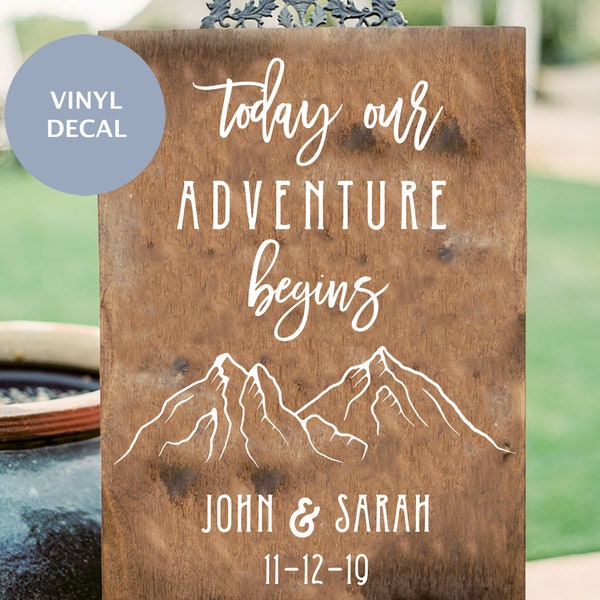 Our Greatest Adventure Wedding Sign - Etsy