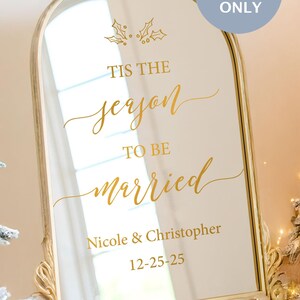 Winter Wedding Vinyl Decal: 'tis the Season to Be Married - Etsy