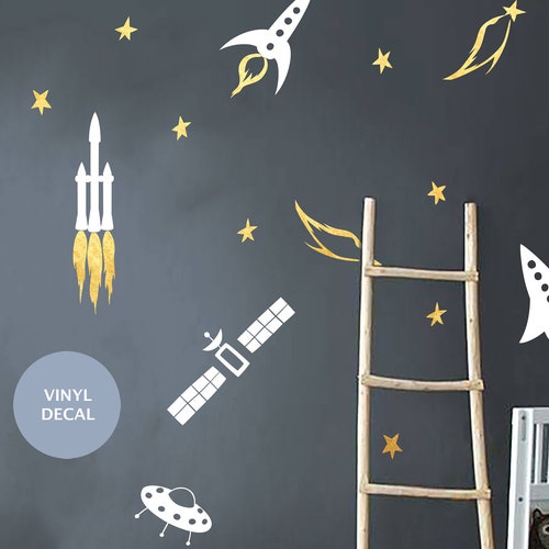 Planet Wall Decals Outer Space Decals Kids Room Decor - Etsy