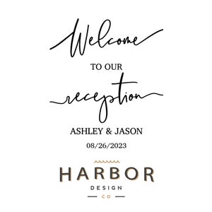 Welcome to Our Reception Sign, Mirror Decal for Wedding, Wedding Sign ...