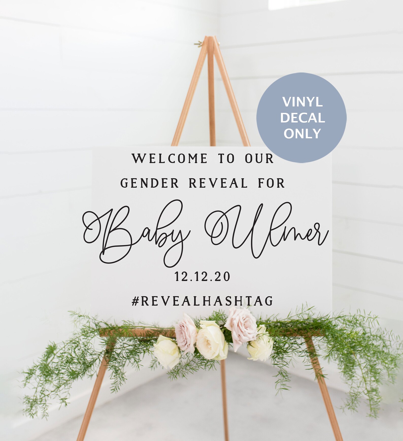 Gender Reveal, Welcome Sign Decal, Gender Reveal Party Decor - Etsy