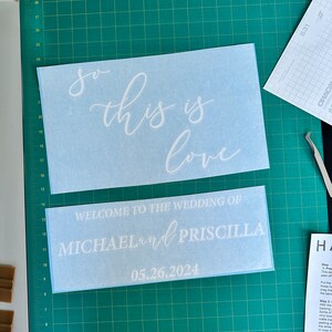 So This is Love Wedding Sign Mirror Decals and Stickers, Welcome to the ...