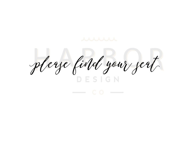 Please Find Your Seat, Seating Chart Decal, Wedding Welcome Sign - Etsy