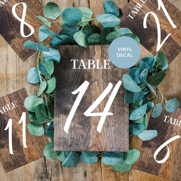 Table Number Sticker - Etsy