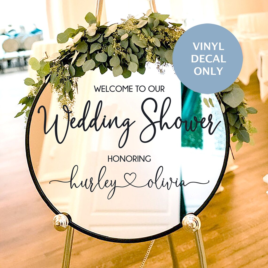 Wedding Shower Sign Vinyl Decal Sign Bridal Shower - Etsy
