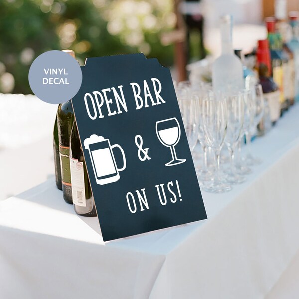 Open Bar Sticker - Etsy