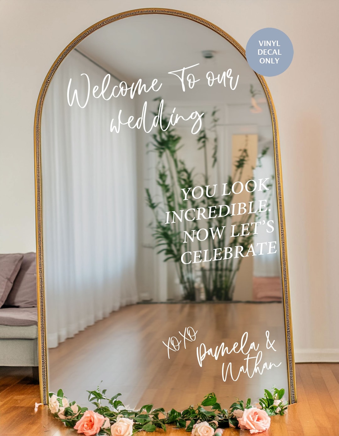 Wedding Mirror Decal, Wedding Sign, Wedding Welcome Sign Mirror, You ...