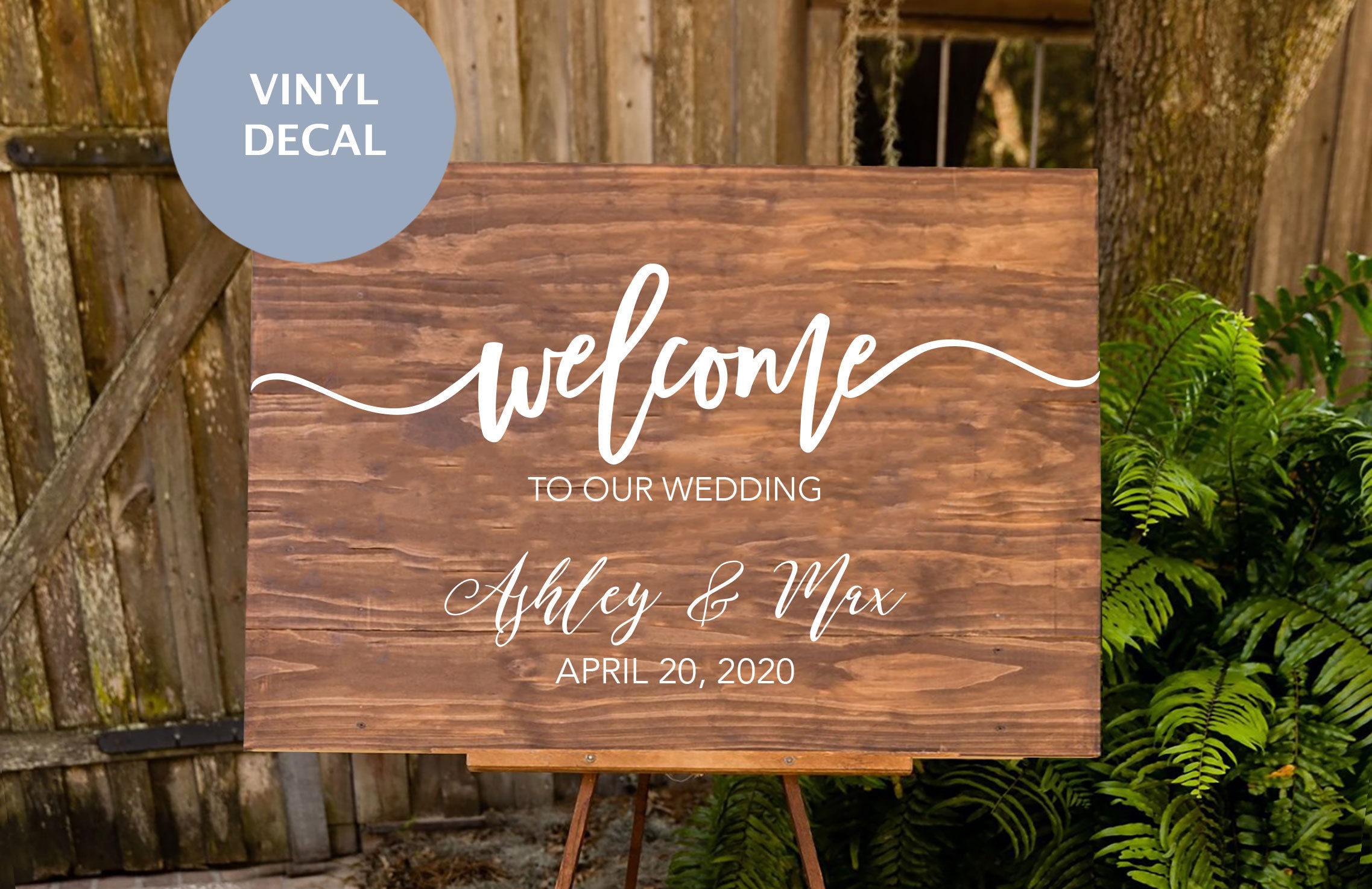Welcome to Our Wedding Sign Wedding Sign Decal Acrylic | Etsy