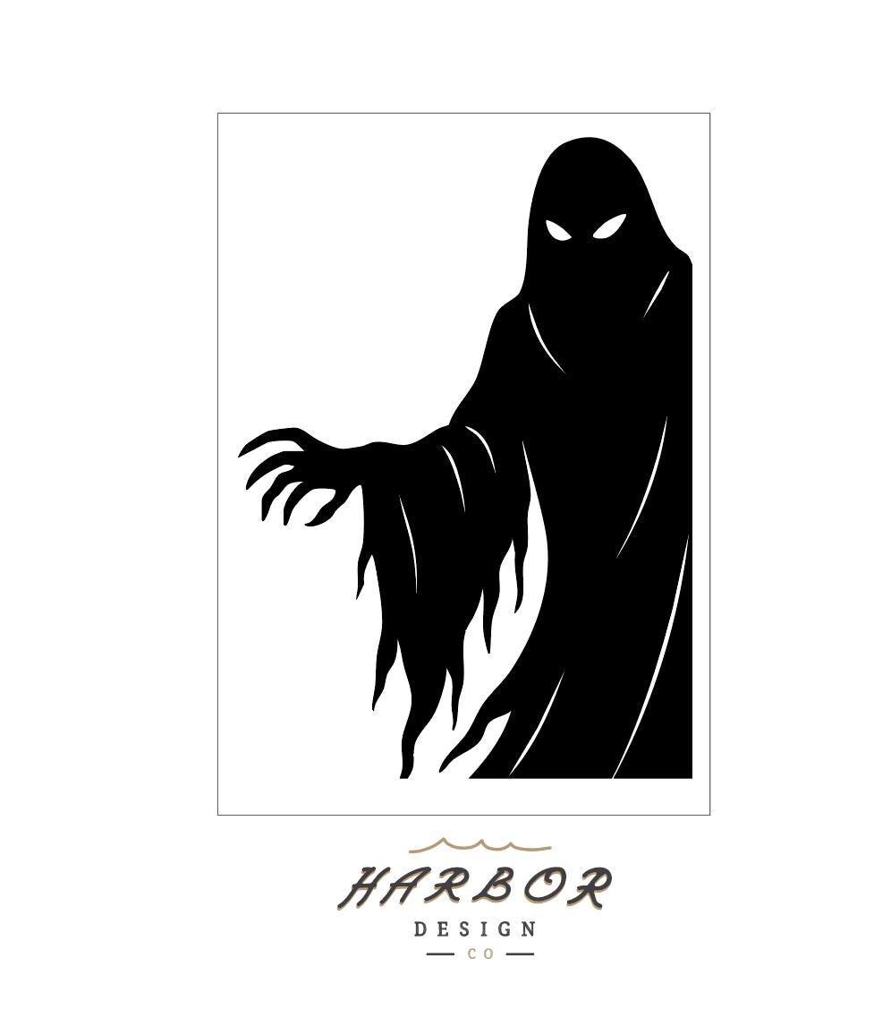 Creepy Cloaked Phantom Vinyl Decal - Spooky Gothic Decor - Etsy