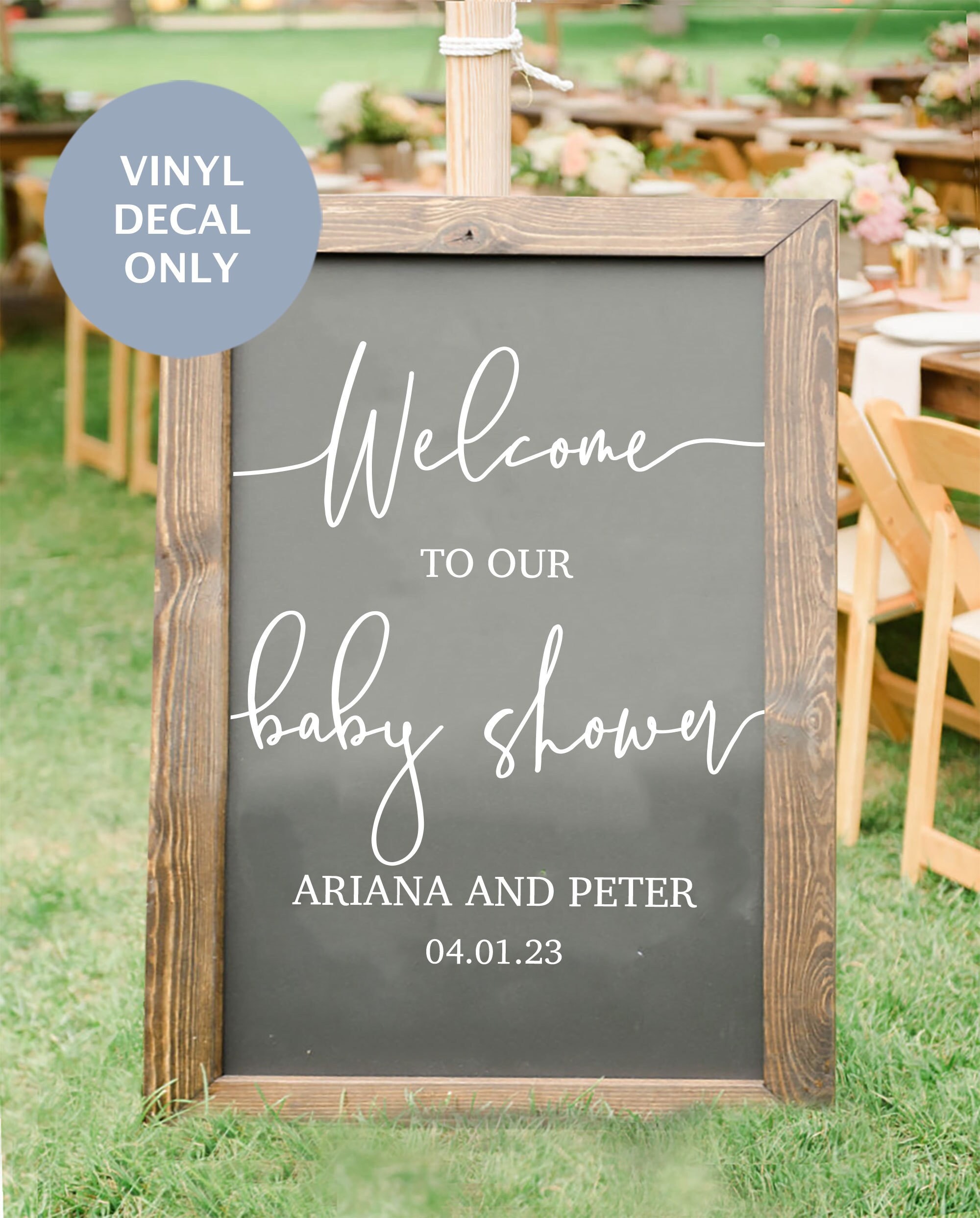 Baby Shower Welcome Chalkboard Sign Welcome Baby Shower Banner 2025