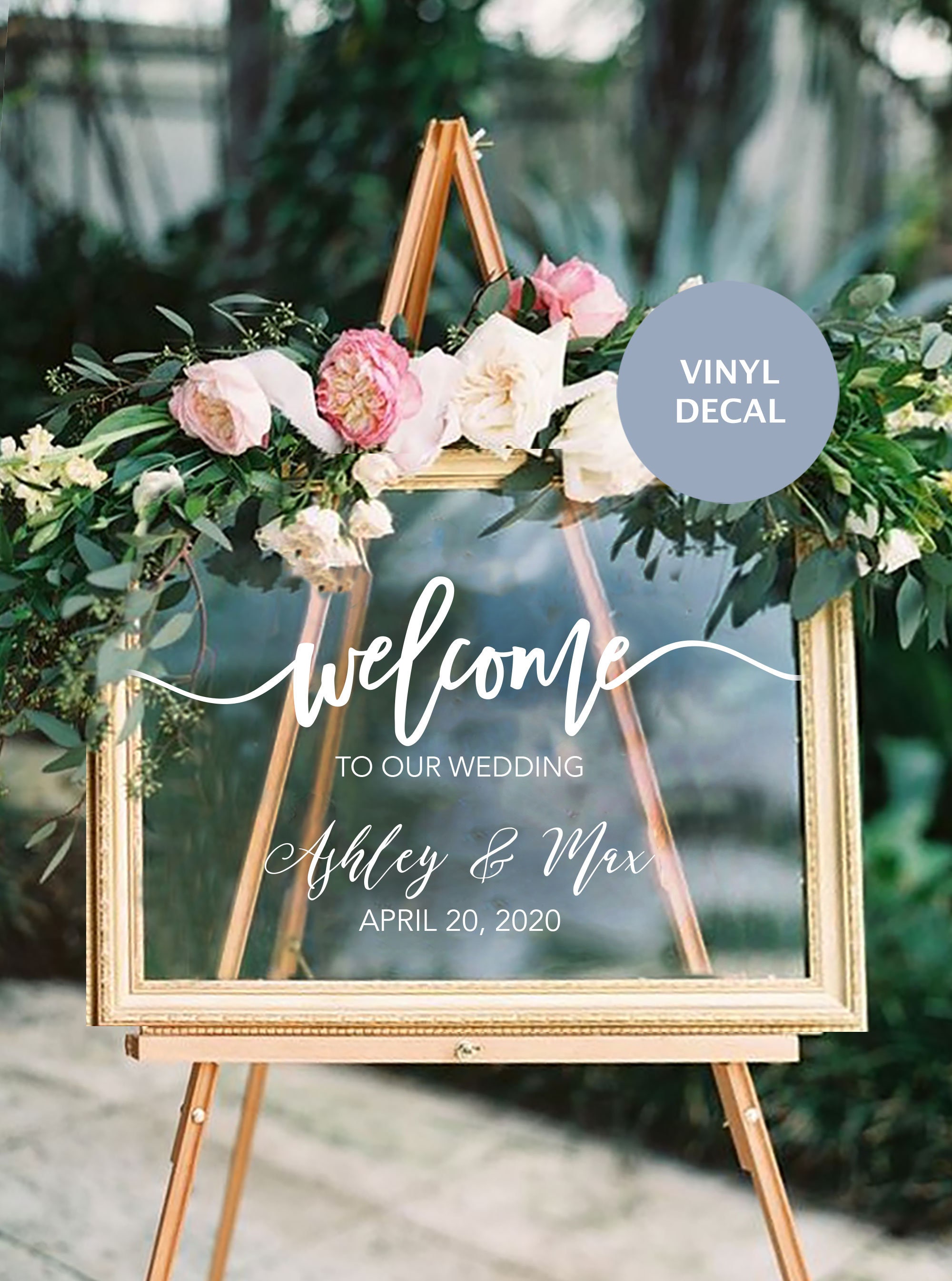 Welcome to Our Wedding Sign Wedding Sign Decal Acrylic | Etsy