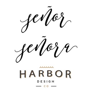 Señor and Señora, Mr and Mrs Chair Sign, Custom Vinyl Decal - Etsy