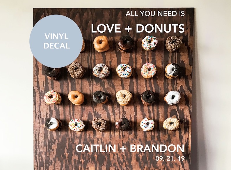 Love and Donuts Wedding Sign Decals Donut Wall - Etsy