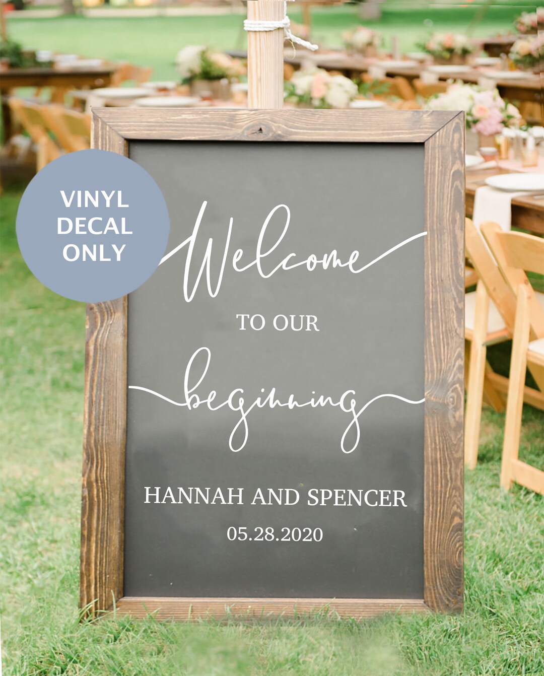 Welcome to Our Beginning Wedding Sign Decal - Etsy