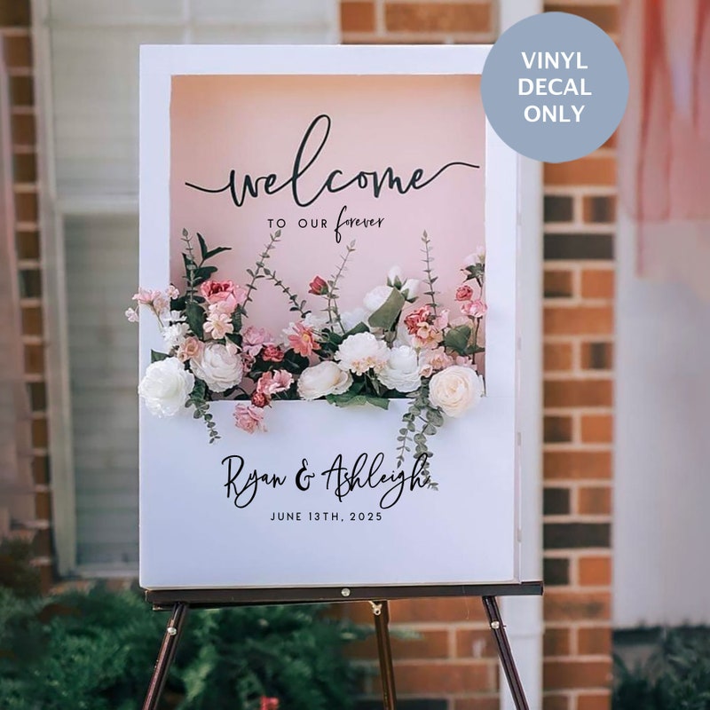 Welcome Sign With Flower Box - Etsy