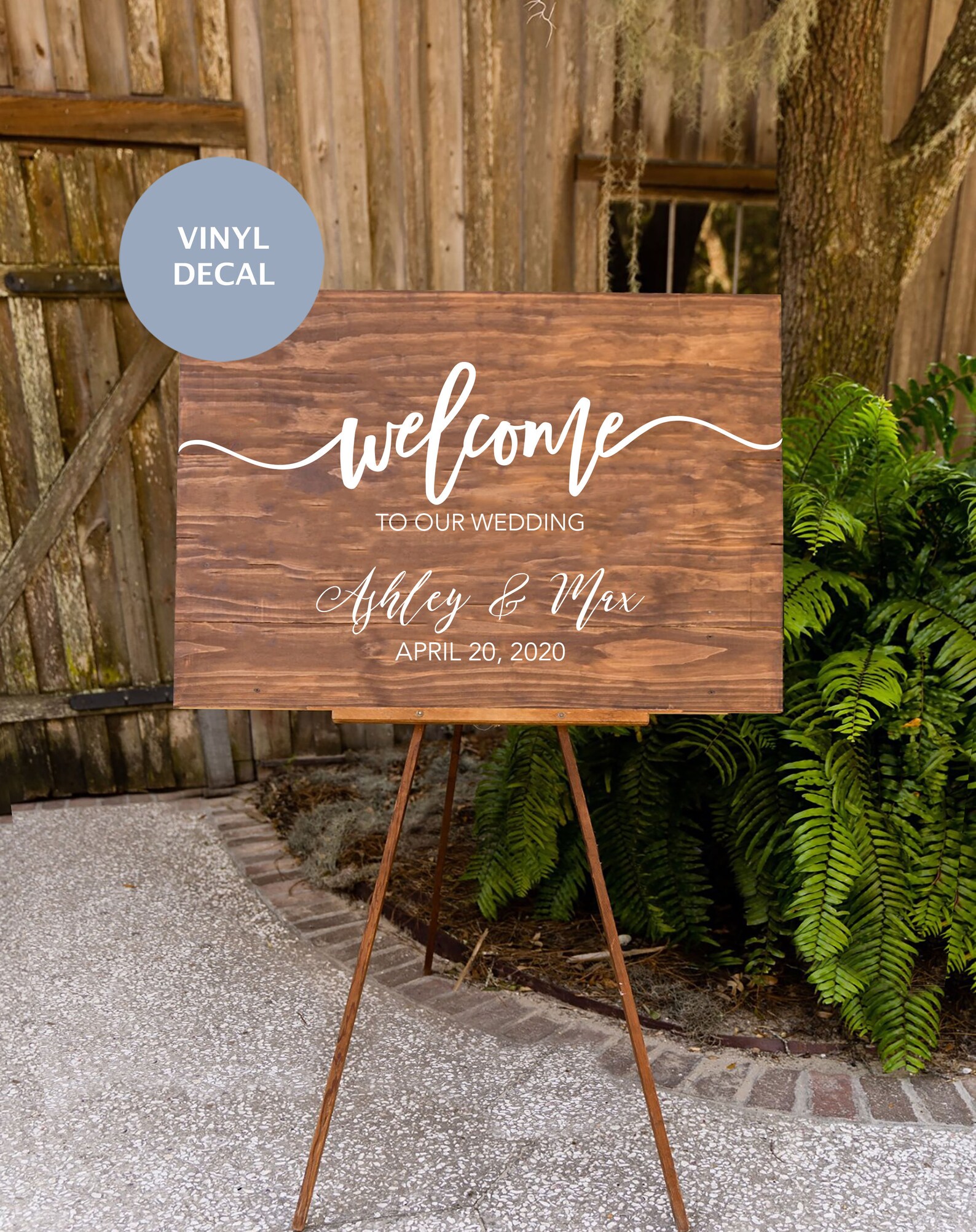 Welcome to Our Wedding Sign Wedding Sign Decal Acrylic - Etsy